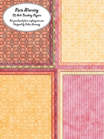 Paris Morning Damask Backing Papers - CUP306989_1571 | Craftsuprint