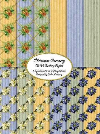 Christmas Greenery Christmas Backgrounds Holiday Backing Papers ...