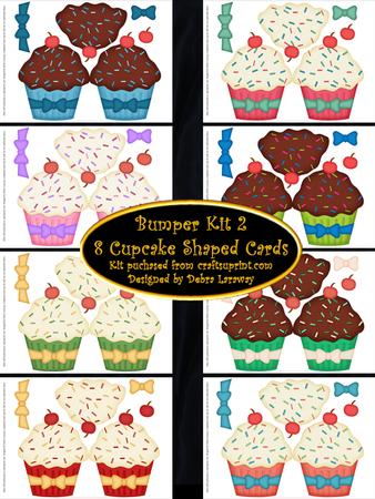 Cupcake Shaped Card Bumper Kit 2 - CUP496887_1571 | Craftsuprint
