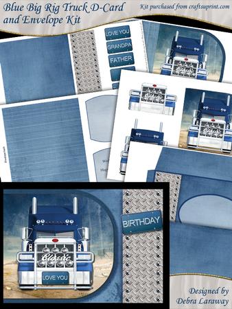 Blue Big Rig Semi Truck Lorry Cards for Men Male Birthday - CUP598886 ...