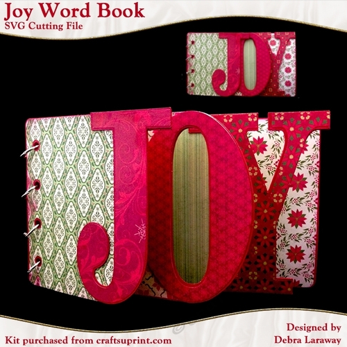 Joy Word Book Shaped Scrapbook - CUP725889_1571 | Craftsuprint