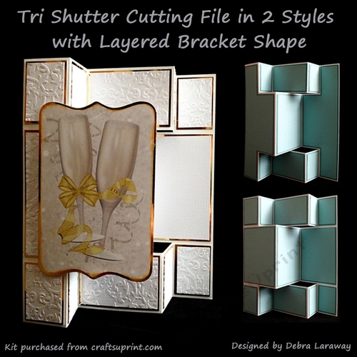 Tri Shutter Card D Cutting File - CUP755627_1571 | Craftsuprint