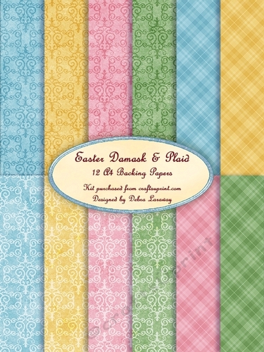 Easter Spring Damask & Plaid Pastel Backing Papers - CUP776891_1571 ...