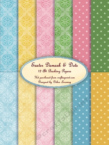 Easter Spring Damask & Dots Pastel Backing Papers - CUP776892_1571 ...