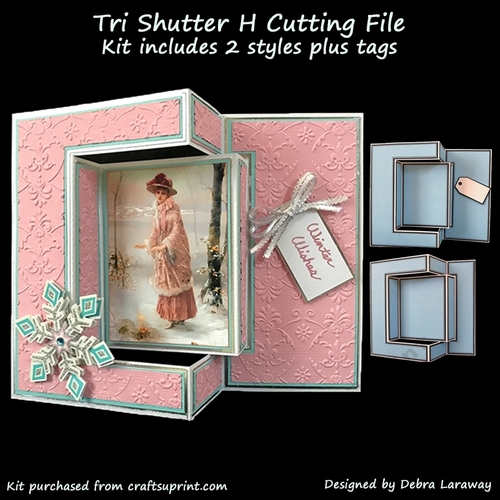 Tri Shutter Card H Cutting File Card Blank Template - CUP786520_1571 ...
