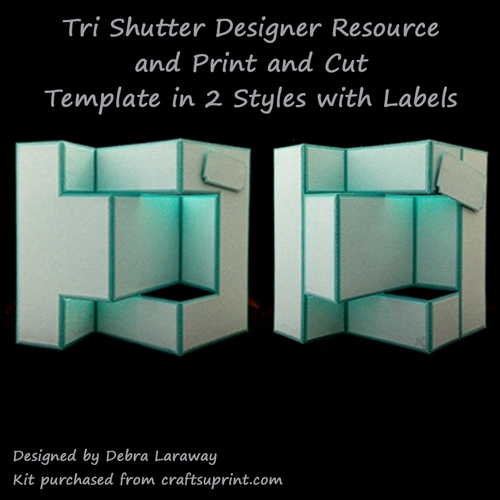 Tri Shutter Card A Commercial Use and Print and Cut Template ...