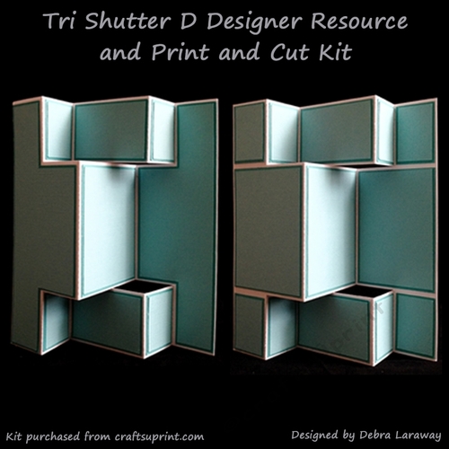 Tri Shutter Card D Commercial Use Template and Print and Cut ...