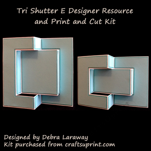 Tri Shutter Card E Commercial Use Template and Print and Cut ...