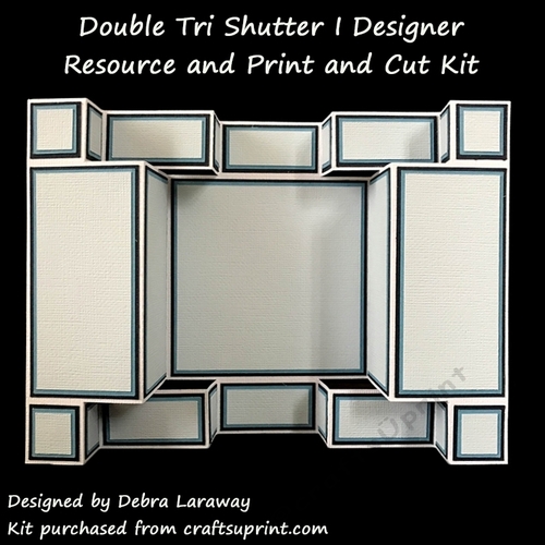Double Tri Shutter Card I Commercial Use Template and Print and Cut ...