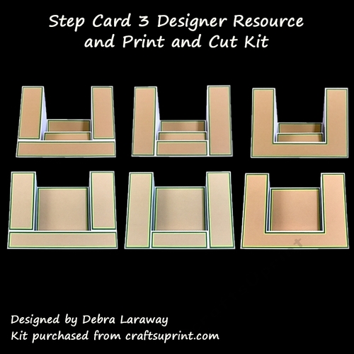 Center Step Card 3 Commercial Use Template and Print and Cut ...