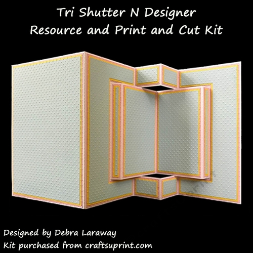 Portrait Tri Shutter Card N Commercial Use Template and Print and Cut ...