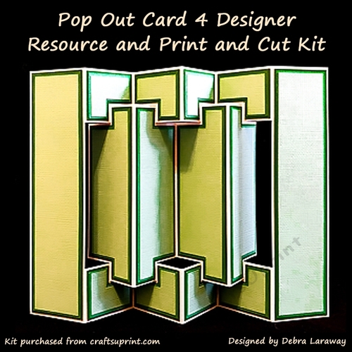 Screen Card Pop Out Card 4 Commercial Use Template and Print and Cut ...