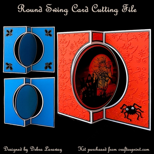 Swing Card Round Flip Card Cutting File Template Card Blank - CUP921259 ...