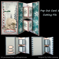 Pop Out 1 Card Blank Cutting File Template - Photo by Key Lime Pi Designs