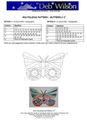 Butterfly 2 Iris Folding Pattern - CUP288896_1473 | Craftsuprint