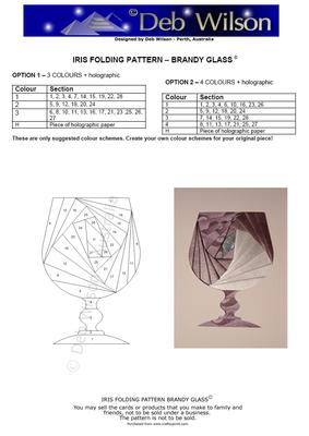 Brandy Glass Iris Folding Pattern - CUP295022_1473 | Craftsuprint
