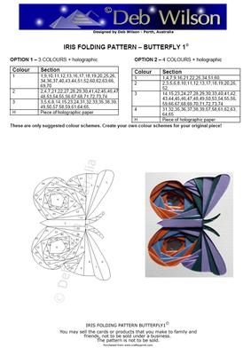 Butterfly1 Iris Folding Pattern - CUP295025_1473 | Craftsuprint