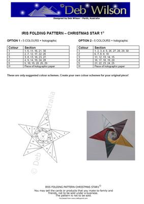Christmas Star1 Iris Folding Pattern - CUP295029_1473 | Craftsuprint