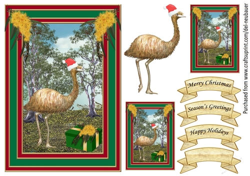 Aussie Christmas - Emu - CUP1139212_44316 | Craftsuprint