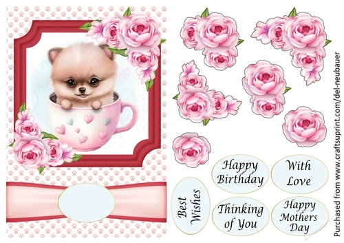 Pups in Cups 4 - CUP1196336_44316 | Craftsuprint