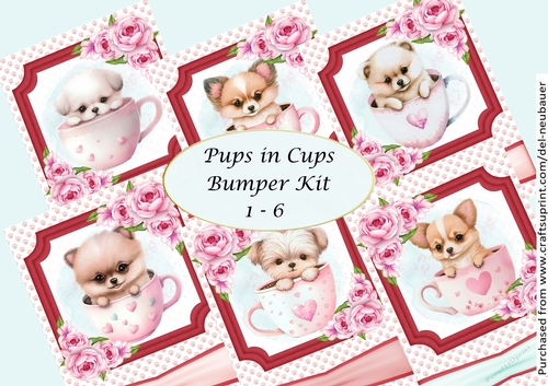 Pups in Cups Bumper Kit 1 - CUP1196348_44316 | Craftsuprint