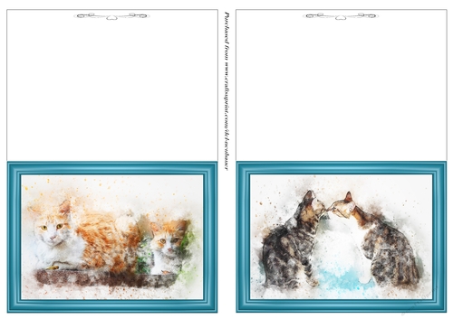 Abstract Cat Notelets 4 - CUP882659_44316 | Craftsuprint