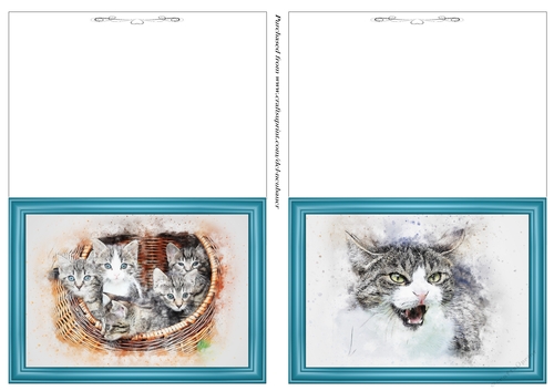 Abstract Cat Notelets 5 - CUP882660_44316 | Craftsuprint