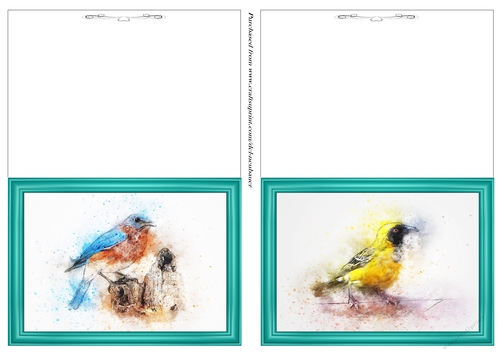 Abstract Bird Notelets 5 - CUP883698_44316 | Craftsuprint