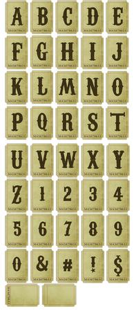 Grungy Raffle Ticket Alphabet Set - CUP494671_2004 | Craftsuprint