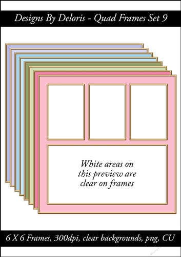 Quad Frames Set 9 (Floral Family Color Palette) - CUP1004955_74027 ...