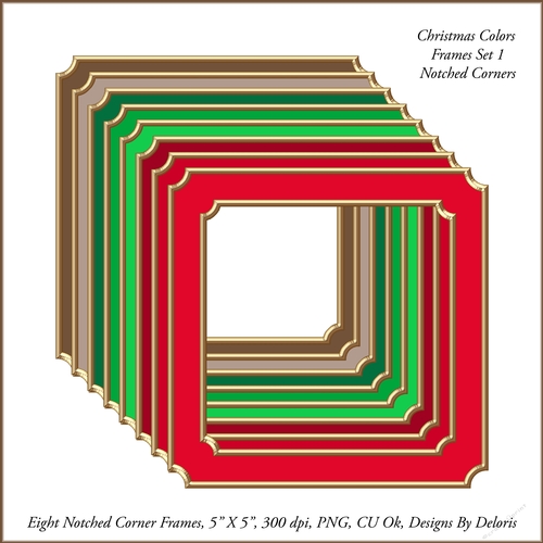 Notched Corners Frames Set 1 (Christmas Colors) - CUP1007294_74027 ...
