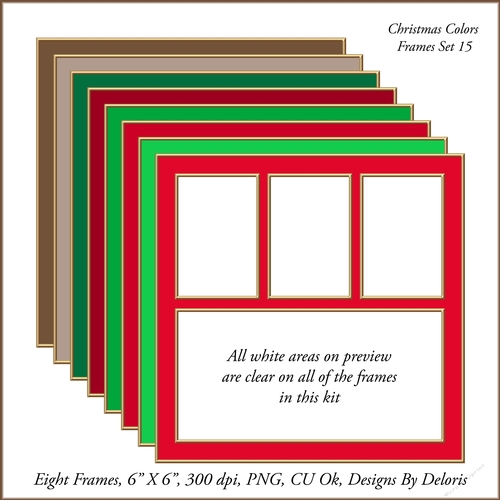Quad Frames Set 15 (Christmas Colors) - CUP1007464_74027 | Craftsuprint