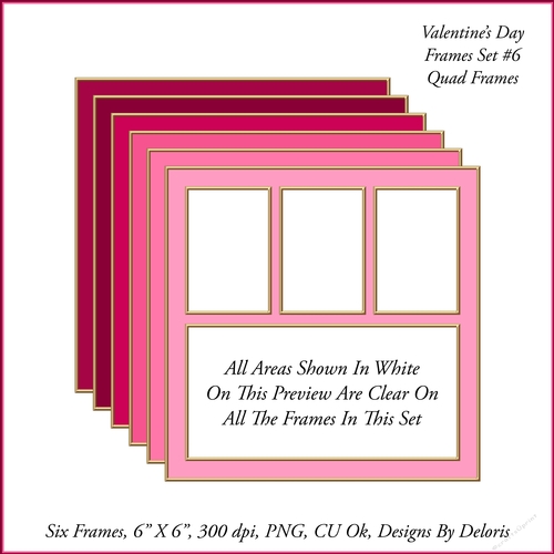 Quad Frames Set 6 (Valentines Day) - CUP1019652_74027 | Craftsuprint