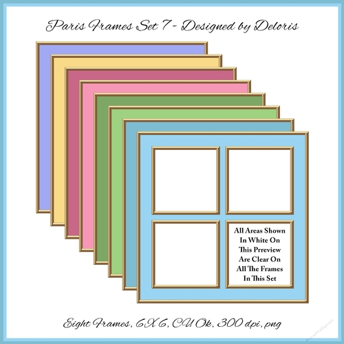 Quad Frames Set 7 (Paris Colors) - CUP1021897_74027 | Craftsuprint