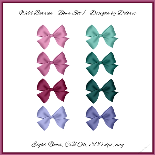 Bows Set 1 (Wild Berries) - CUP1024795_74027 | Craftsuprint