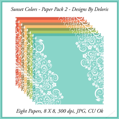 Paper Pack 2 (Sunset Colors) - CUP1025684_74027 | Craftsuprint