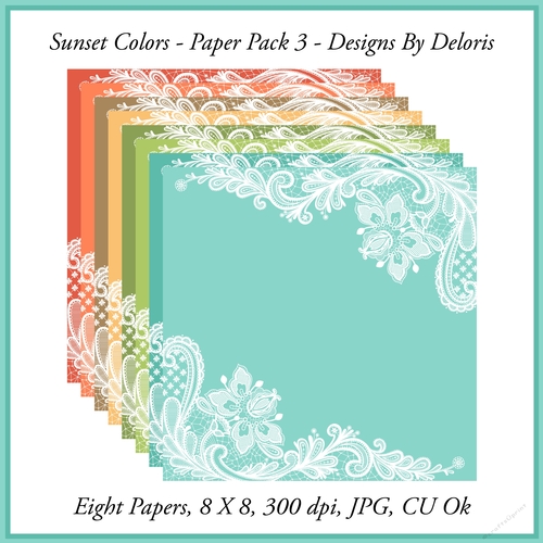 Paper Pack 3 (Sunset Colors) - CUP1025685_74027 | Craftsuprint