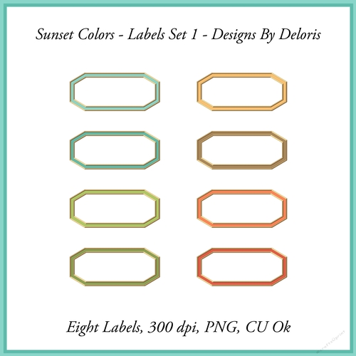 Labels Set 1 (Sunset Colors) - CUP1025698_74027 | Craftsuprint