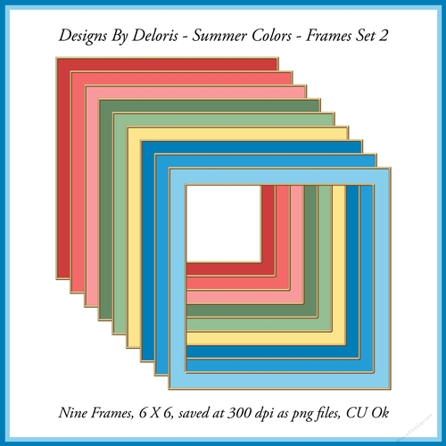 Frames Set 2 (Summer Colors) - CUP1049759_74027 | Craftsuprint