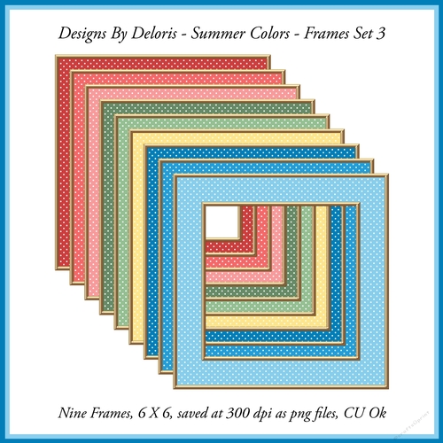 Polka Dot Frames - Set 3 (Summer Colors) - CUP1049766_74027 | Craftsuprint