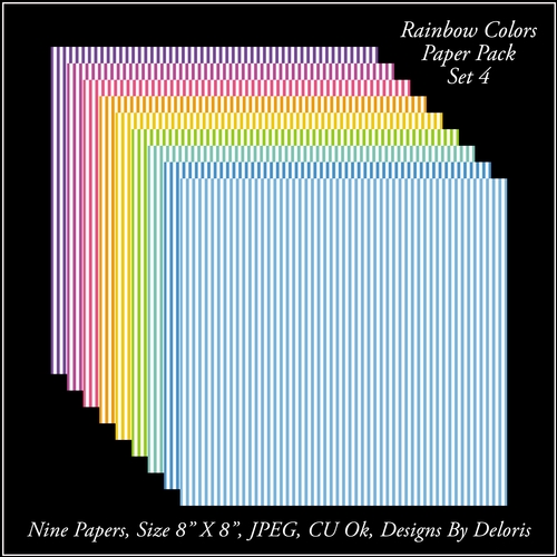 Paper Pack 4 (Rainbow Colors Palette) - CUP1054142_74027 | Craftsuprint