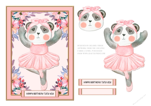 Happy Birthday TUTU You (Card #2) - CUP1075554_74027 | Craftsuprint