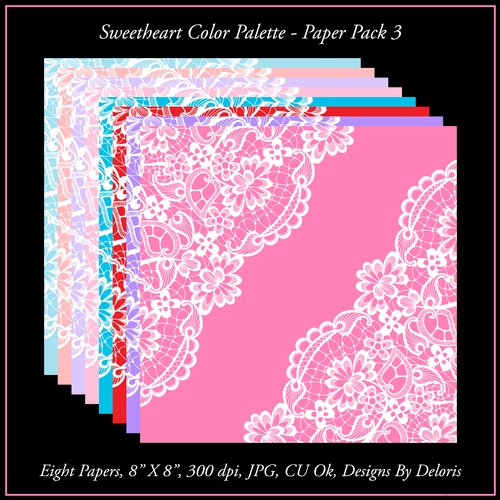 Sweetheart Color Palette - Paper Pack 3 - CUP1089047_74027 | Craftsuprint