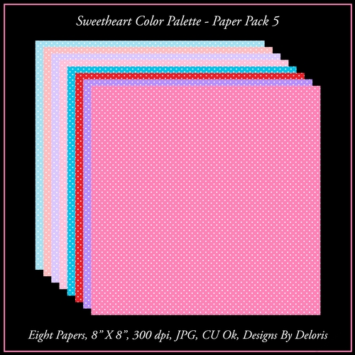 Sweetheart Color Palette - Paper Pack 5 - CUP1089049_74027 | Craftsuprint