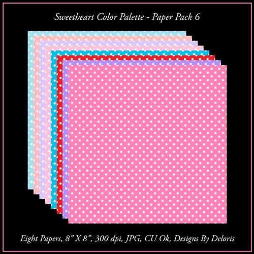 Sweetheart Color Palette - Paper Pack 6 - CUP1089050_74027 | Craftsuprint