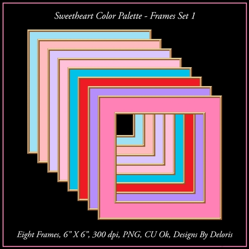 Sweetheart Color Palette - Frames Set 1 - CUP1089063_74027 | Craftsuprint