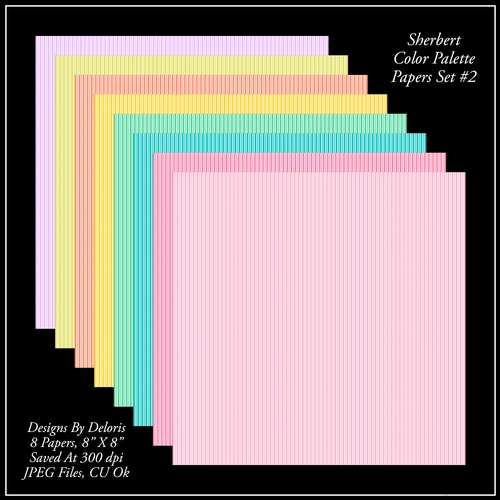 Paper Pack 2 - Sherbert Color Palette - CUP1112095_74027 | Craftsuprint