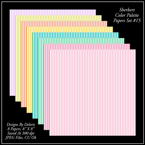 Paper Pack 15 - Sherbert Color Palette - CUP1112114_74027 | Craftsuprint