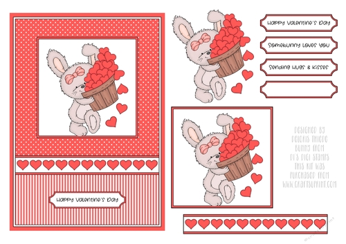 Somebunny Loves You - Valentine Topper - CUP1140115_74027 | Craftsuprint