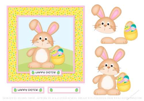 Cute Easter Bunny Topper (Card Two) - CUP1152617_74027 | Craftsuprint